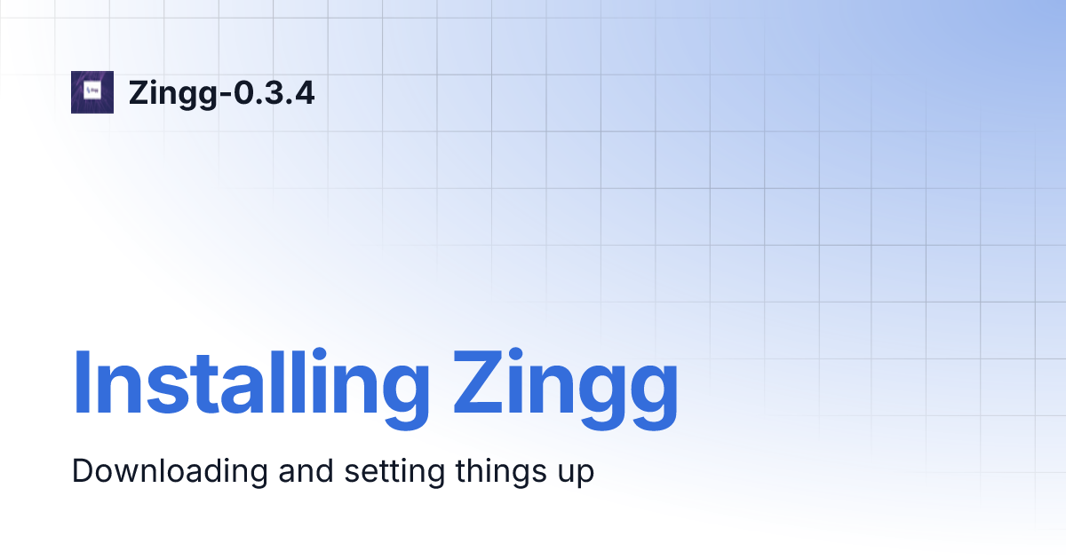Installing Zingg | Zingg-0.3.4