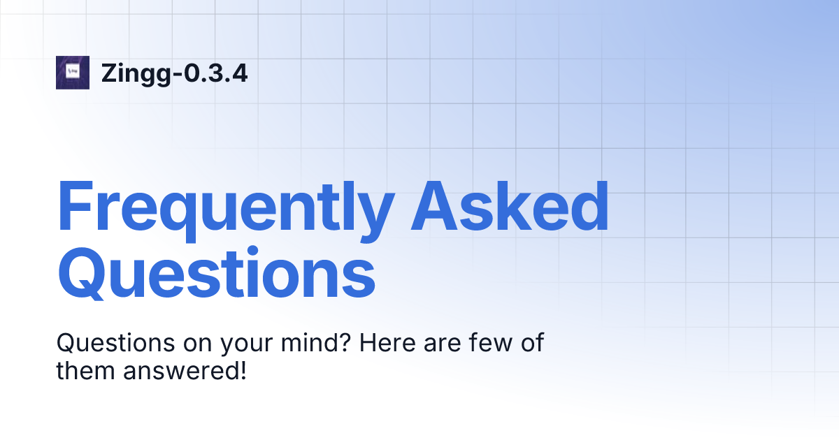 Frequently Asked Questions | Zingg-0.3.4