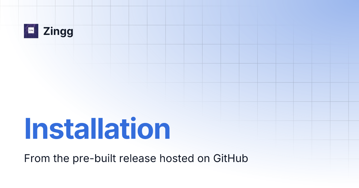 Installation | Zingg