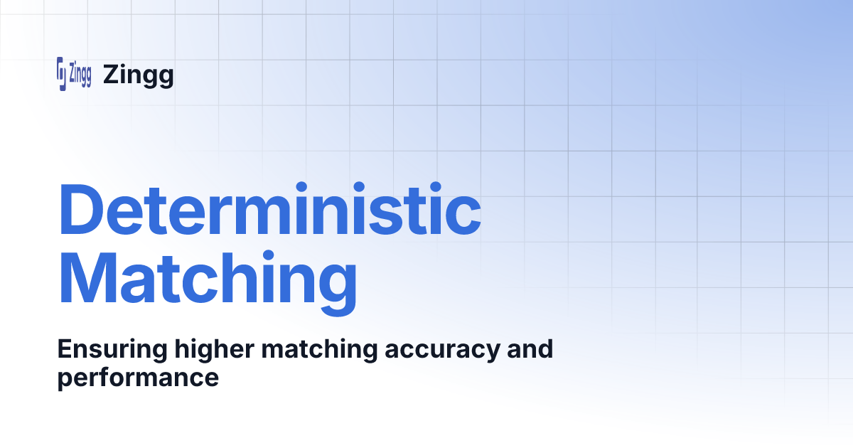 Deterministic Matching | Zingg